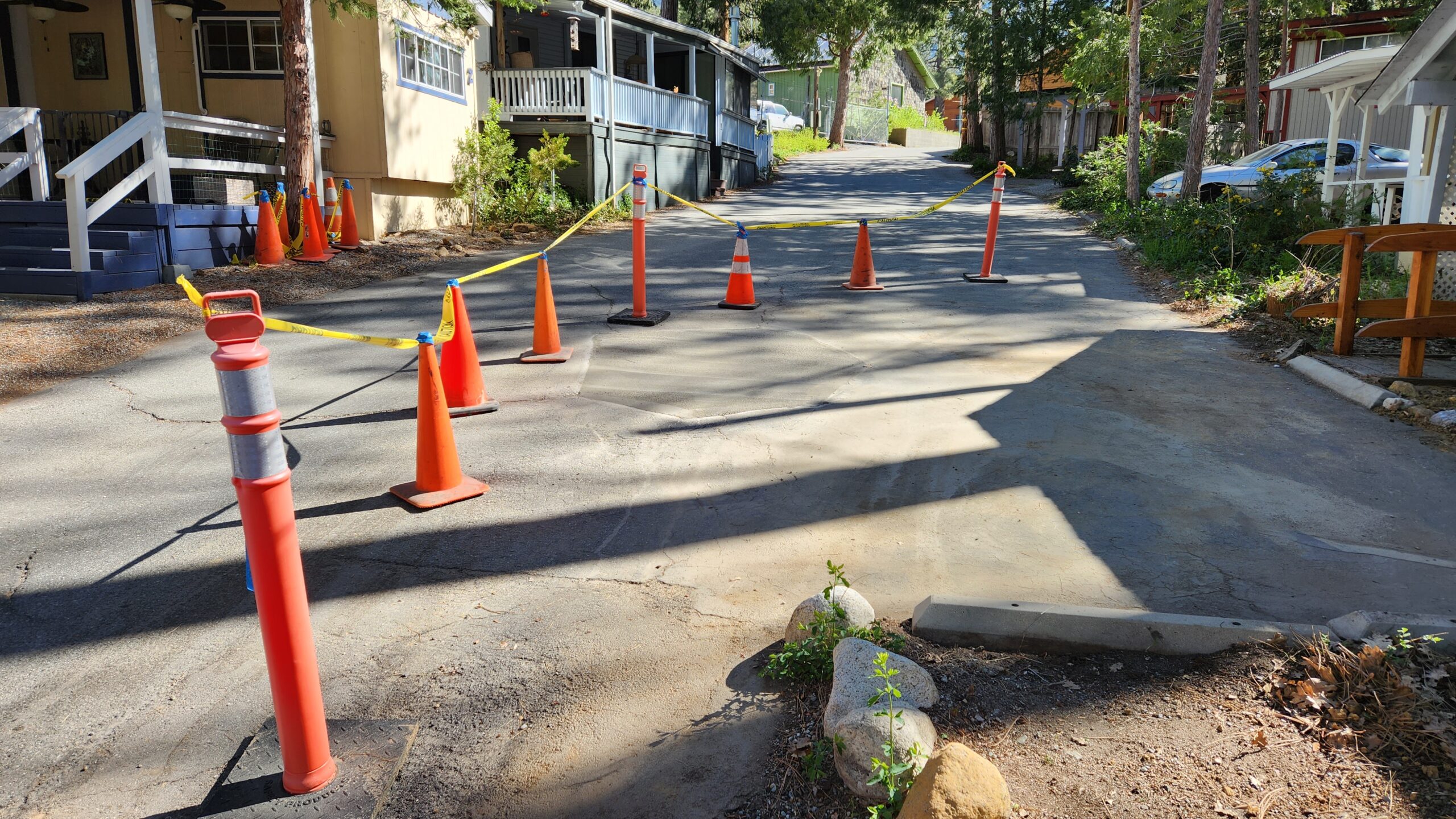 Repair of the pothole on our driveway - Idyllwild Trailer Park